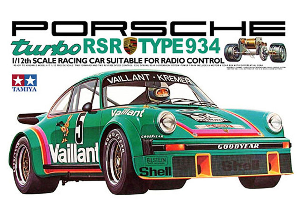 La 1ière voiture R/C de Tamiya : la Porsche 934 naissance du 1/12